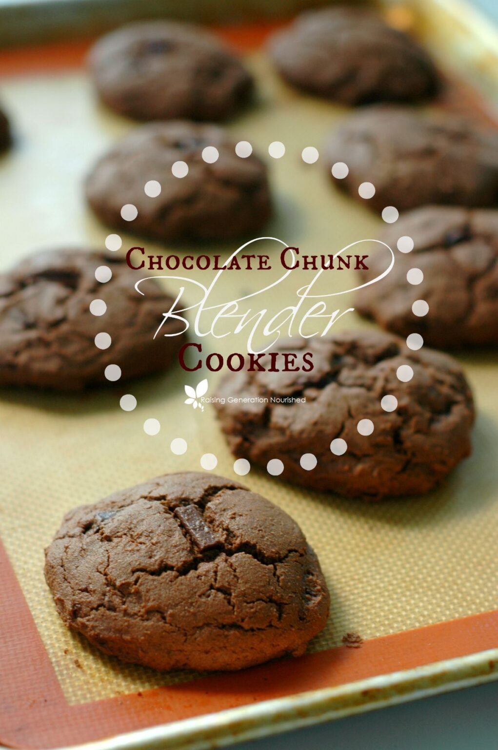 Gluten Free Chocolate Chunk Blender Cookies - Raising Generation Nourished
