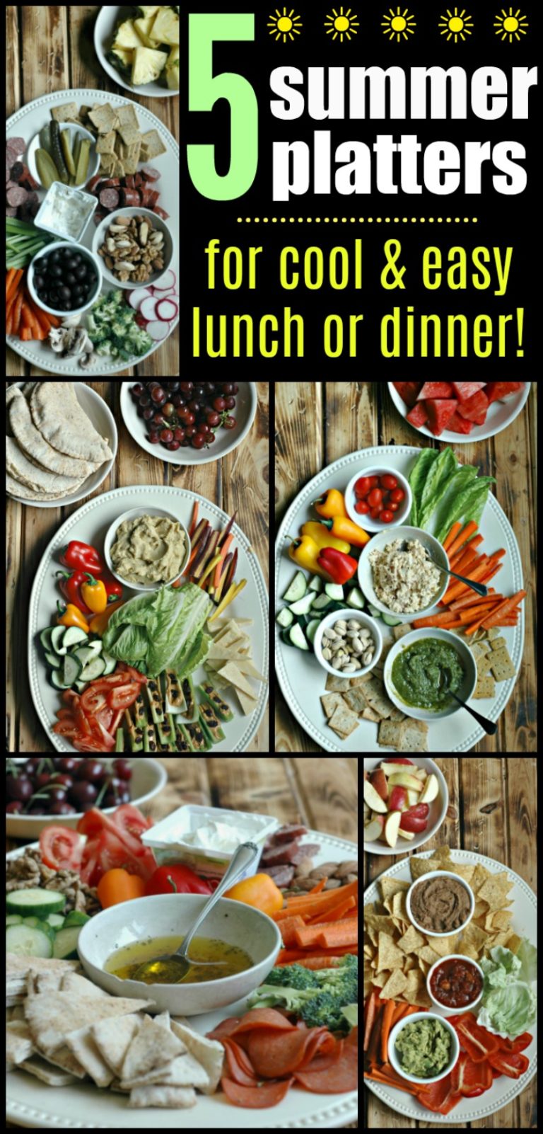 5 Summer Platters For Cool and Easy Lunch or Dinner! - Raising ...