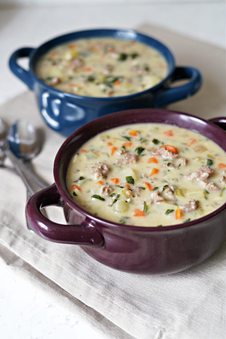 Creamy Sausage, Potato, & Spinach Soup :: A Copycat Olive Garden® Zuppa ...