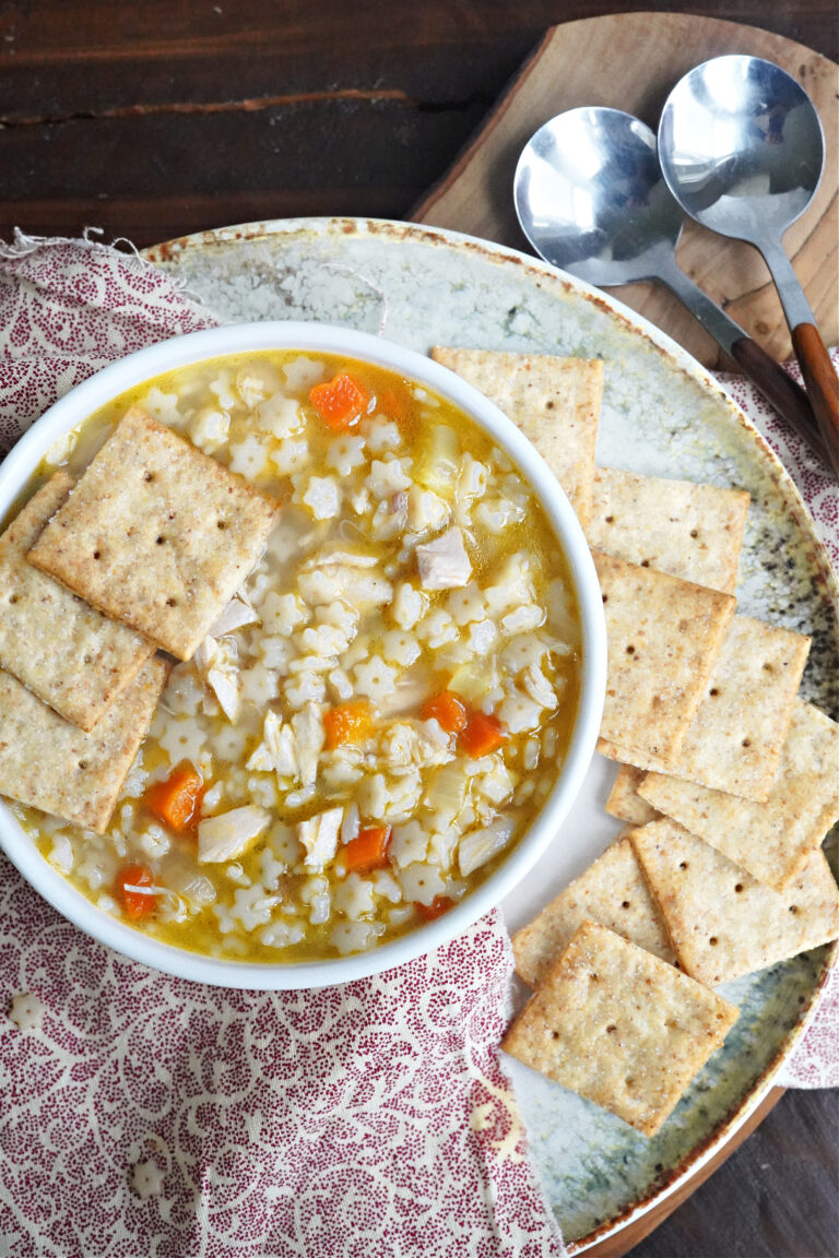 Homemade Chicken and Stars Soup - Raising Generation Nourished