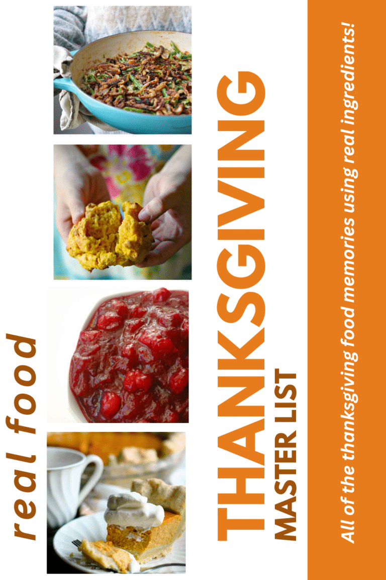 Real Food Thanksgiving Menu Master List! - Raising Generation Nourished
